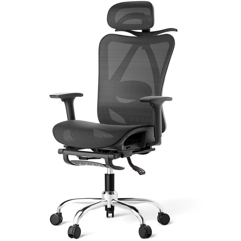 Micaiah Office Chair Ergonomic Desk Chair Breathable Mesh Chair with 3D Armrest Lumbar Support and PU Wheels Swivel Tilt Function for Home Office